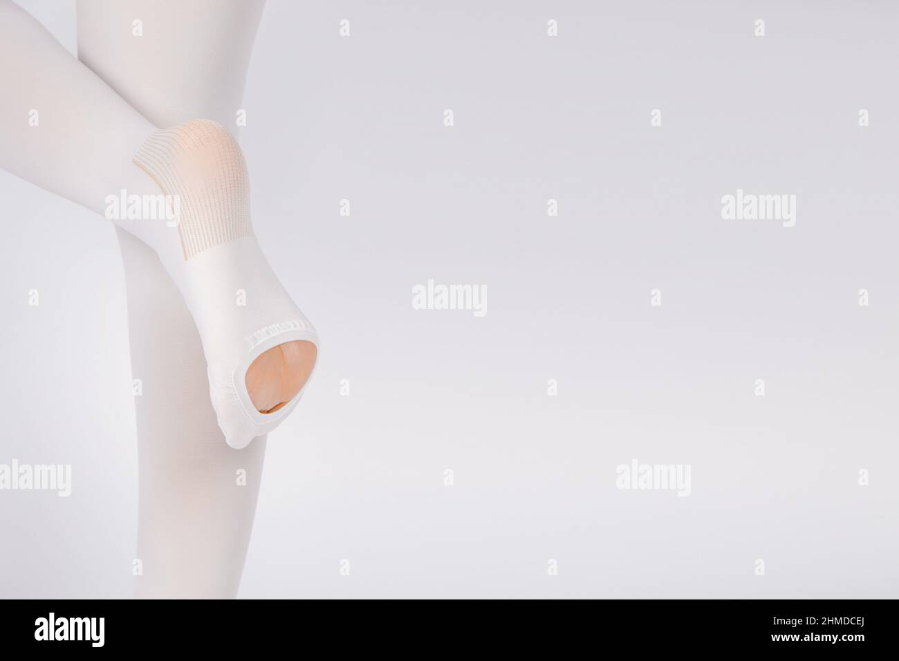 Anti-embolic Compression Hosiery for surgery isolated on white. Medical ...