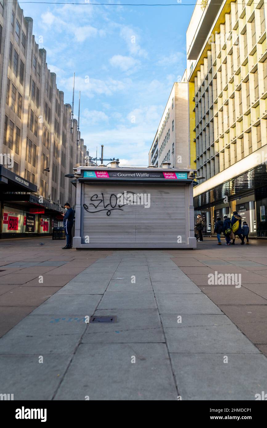 Empty shops along Oxford Street after the pandemic, London, January ...