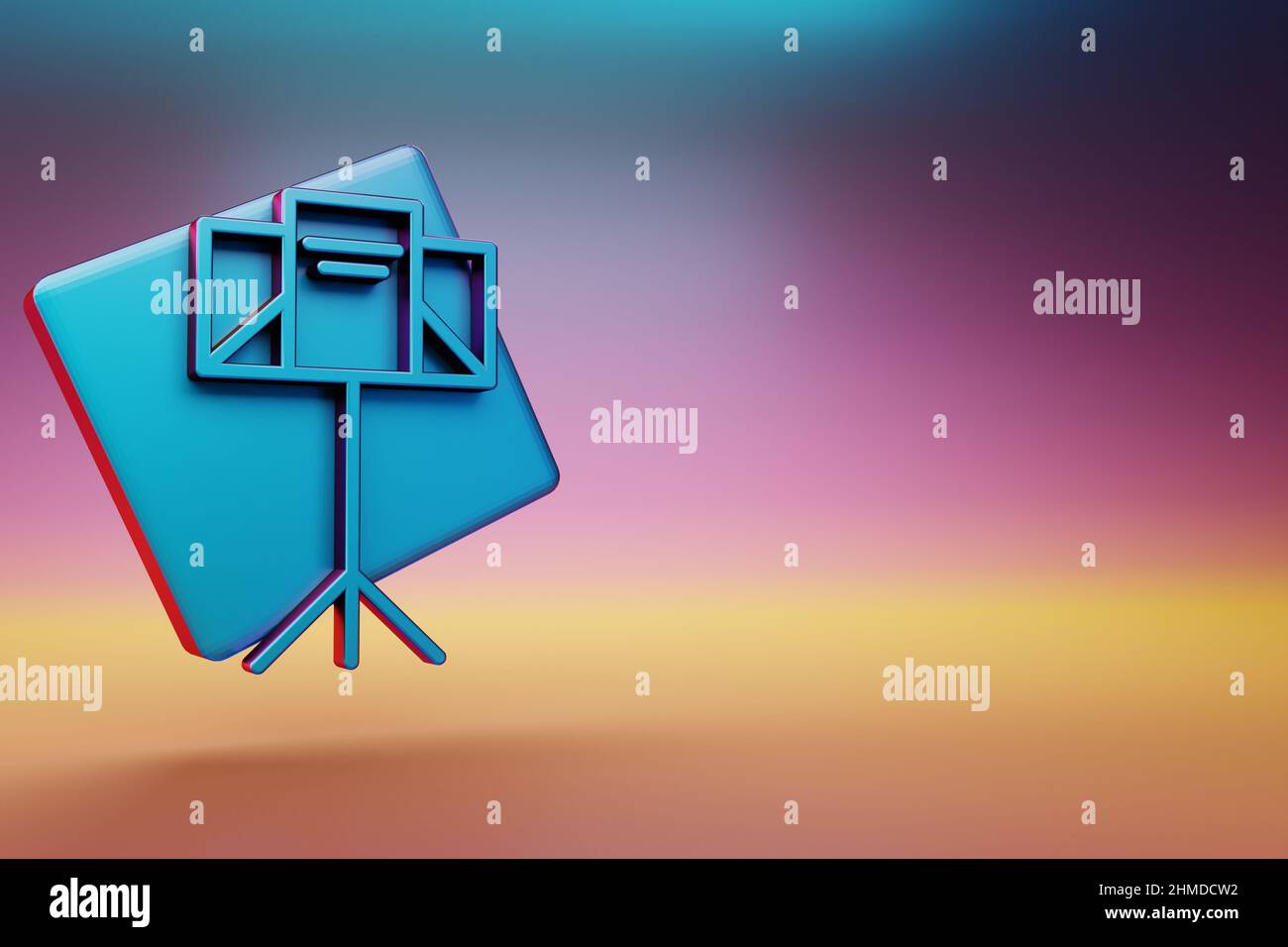 Music Stand icon. Beautiful Blue Music Stand symbol icons on multicolor ...