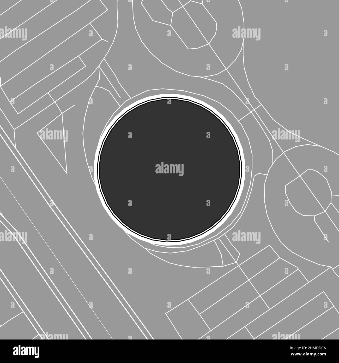 Oakland, California, Baseball MLB Stadium, outline vector map. The ...