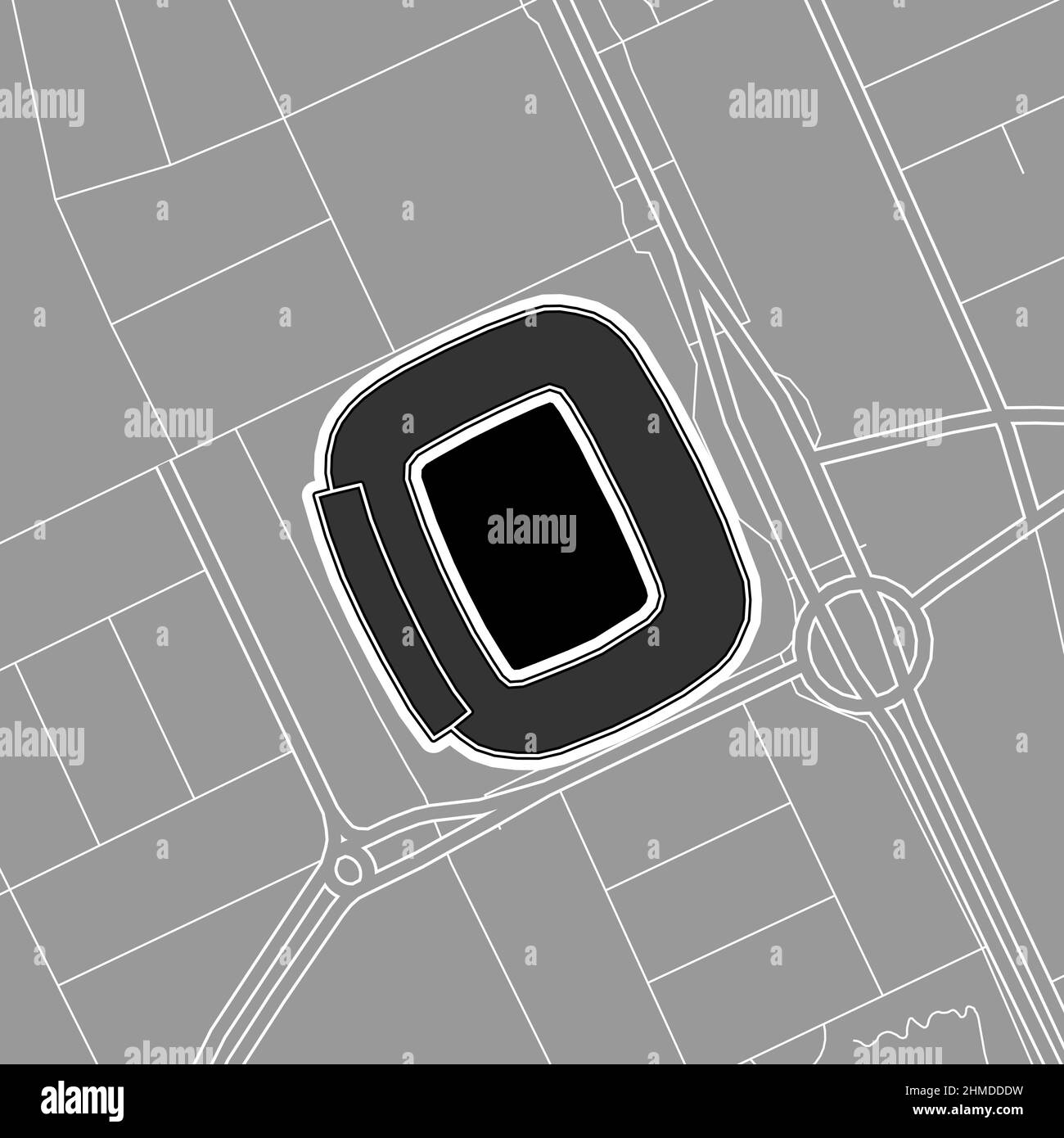 Seville, Baseball MLB Stadium, outline vector map. The baseball statium ...
