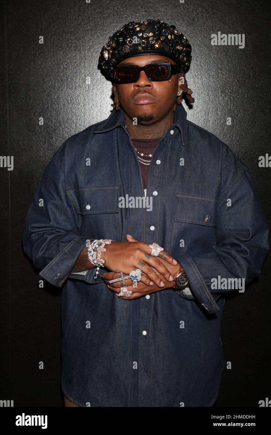 Los Angeles, Ca. 08th Feb, 2022. Gunna at the AMIRI Autumn-Winter 2022 ...