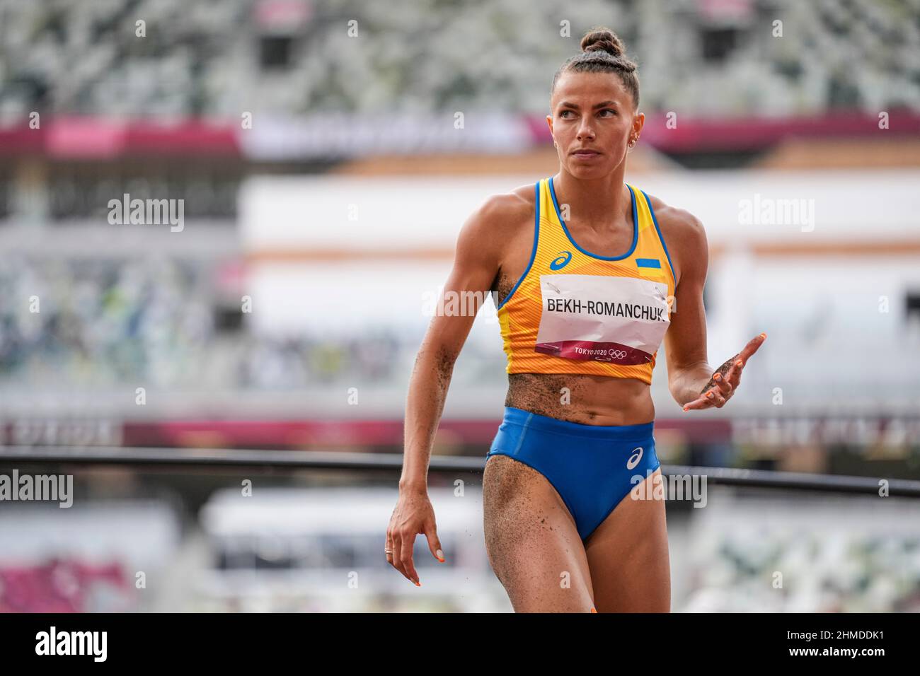 Maryna Bekh-Romanchuk participating in the Tokyo 2020 Olympic Games in ...