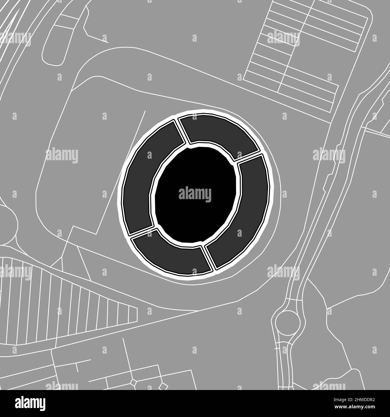 Córdoba, Baseball MLB Stadium, outline vector map. The baseball statium ...