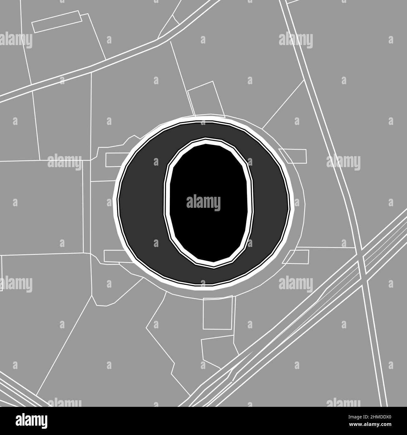 Shanghai, Baseball MLB Stadium, outline vector map. The baseball ...