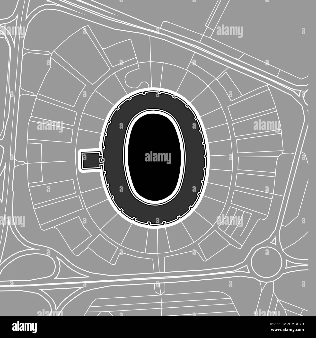 Bari, Baseball MLB Stadium, outline vector map. The baseball statium ...