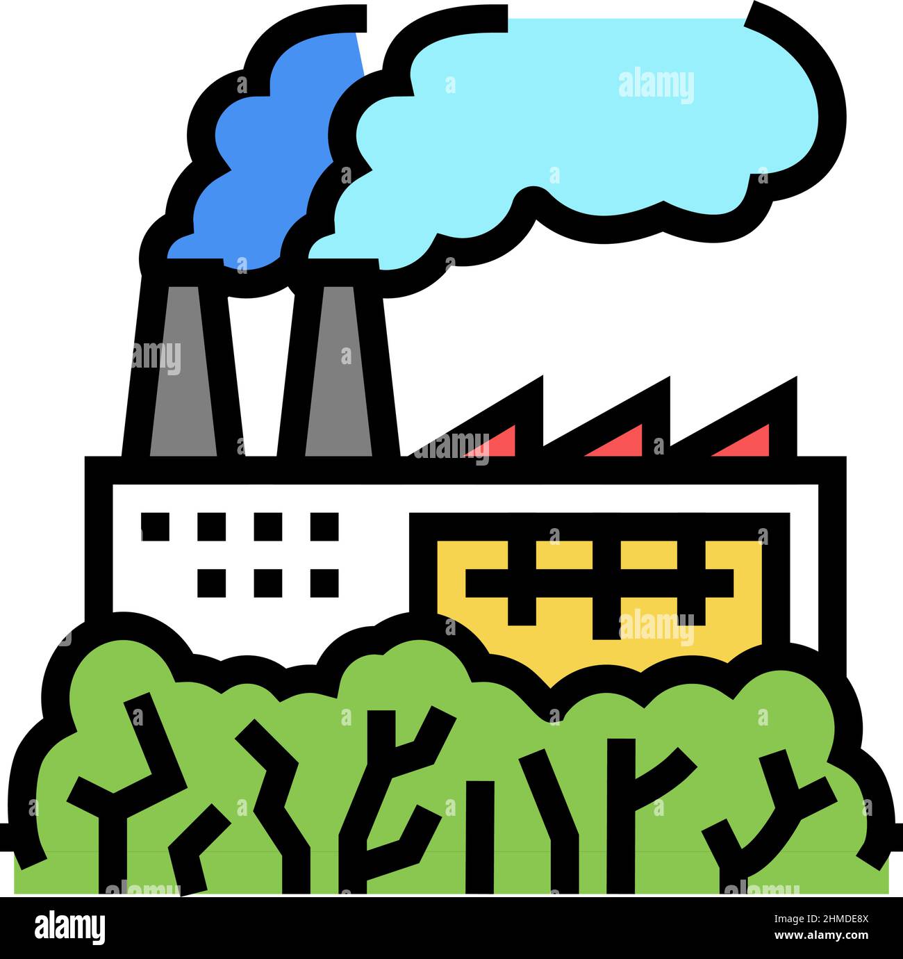 green factory color icon vector illustration Stock Vector Image & Art ...