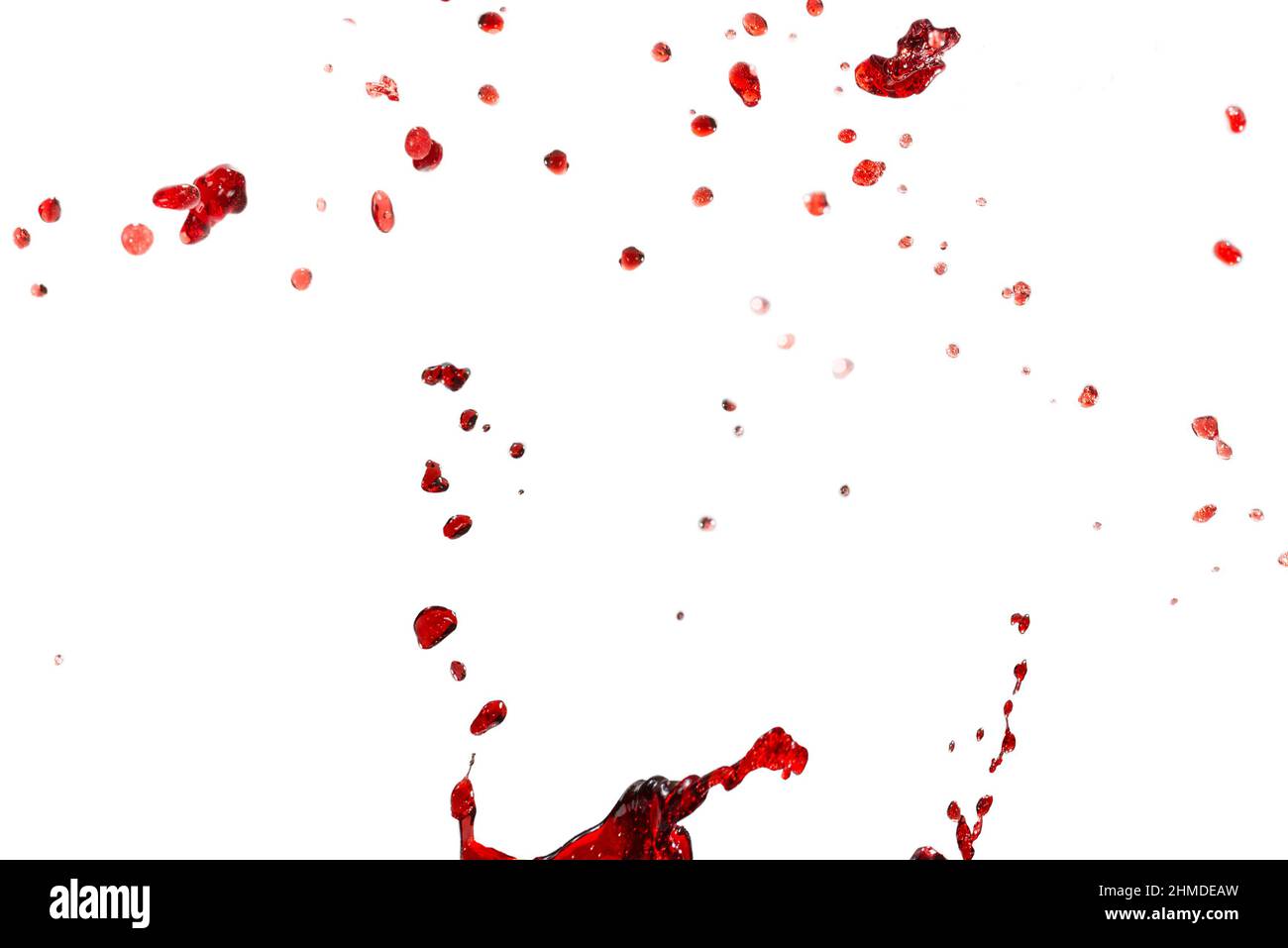 Red water splashes isolated on white background Stock Photo - Alamy