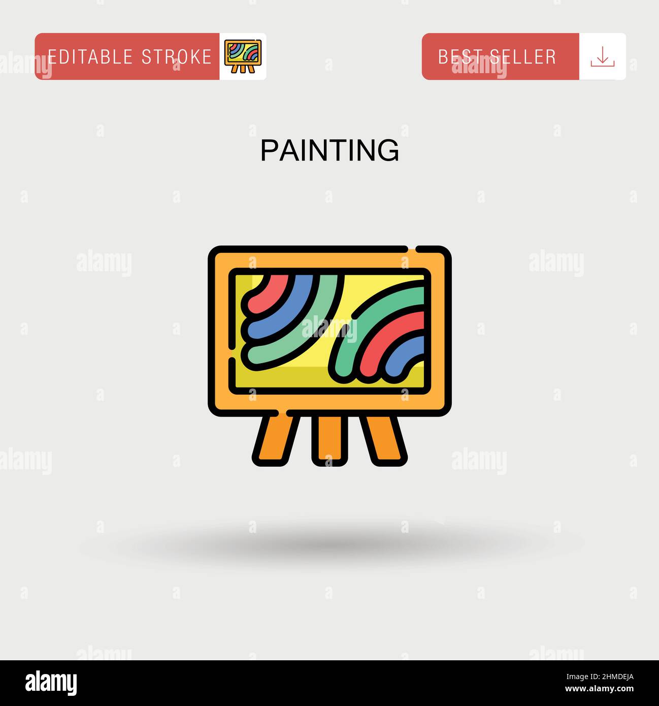 Simple abstract paintings Stock Vector Images - Alamy