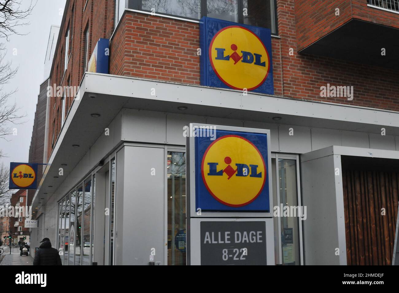 Copenhagen/Denmark./09 February 2022/. Deutsche Lidl grocery store in ...