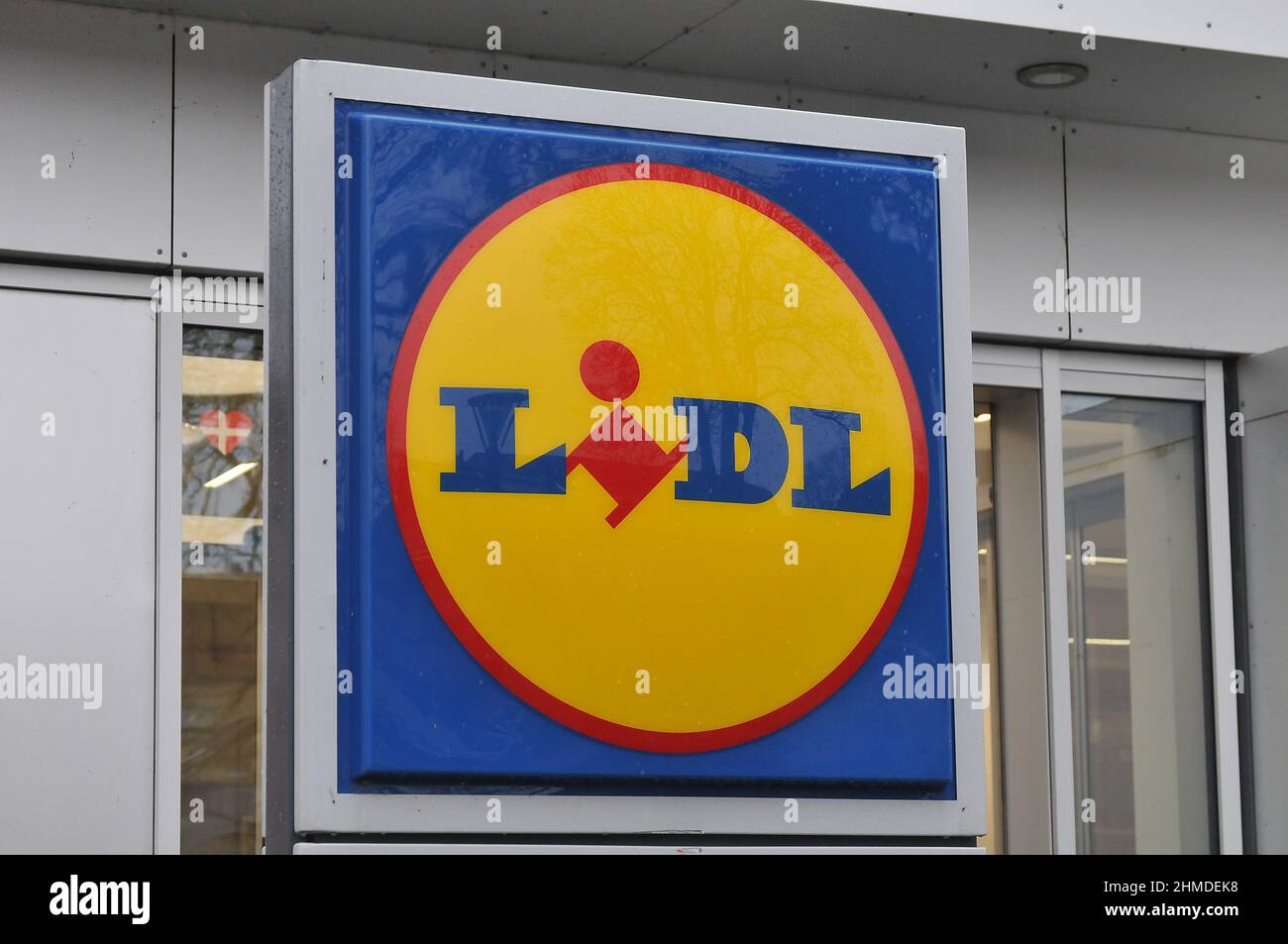 Copenhagen/Denmark./09 February 2022/. Deutsche Lidl grocery store in ...