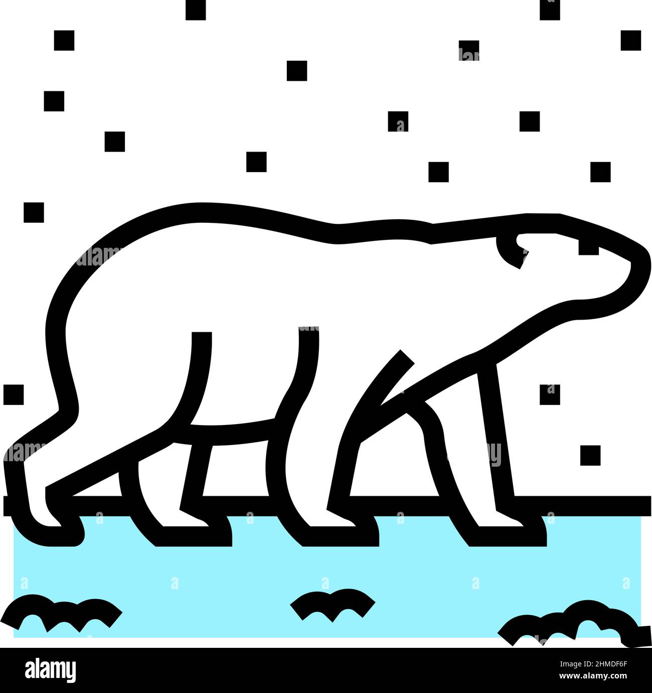 polar bear color icon vector illustration Stock Vector Image & Art - Alamy
