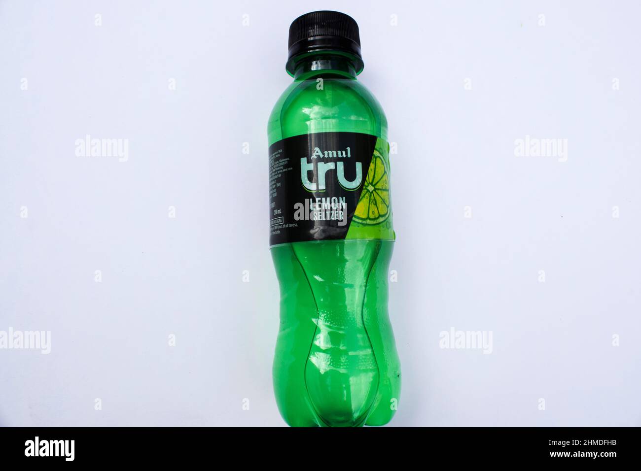 Amul lemon Seltzer drink. Indian dairy branded beverage drink Amul tru ...