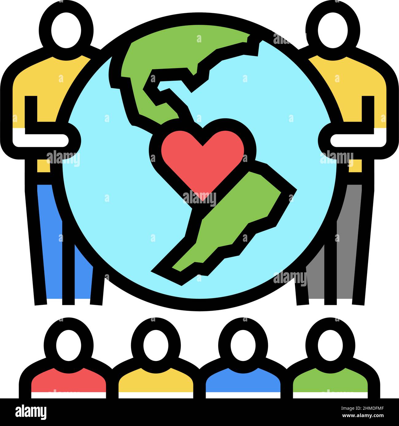 conservation world color icon vector illustration Stock Vector Image ...