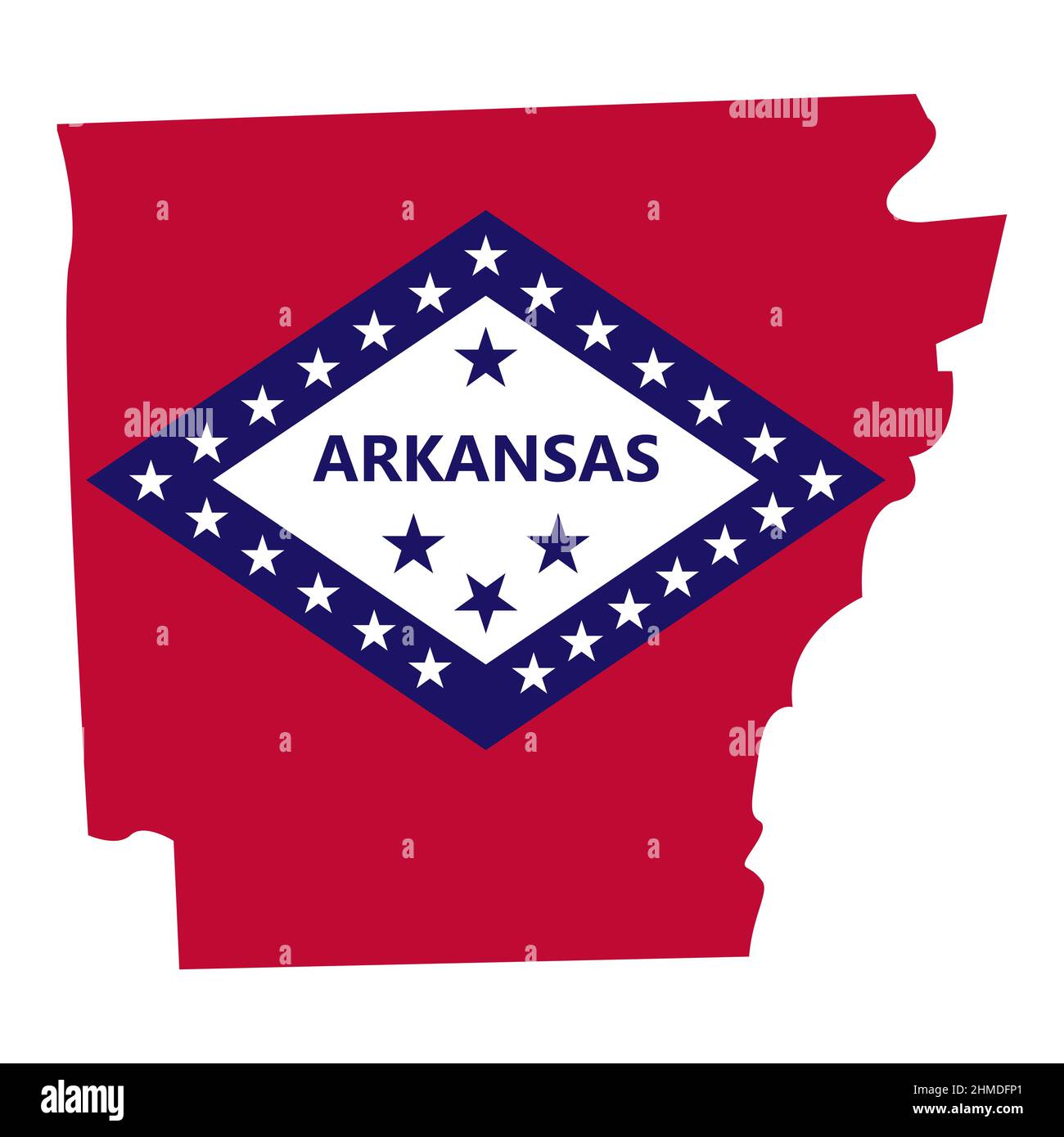 Vector map of Arkansas. High detailed illustration. Country of the ...