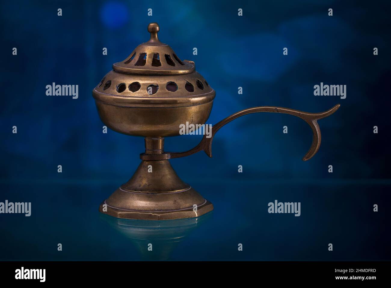 Antique Spanish brass bronze hand burner censer Stock Photo - Alamy