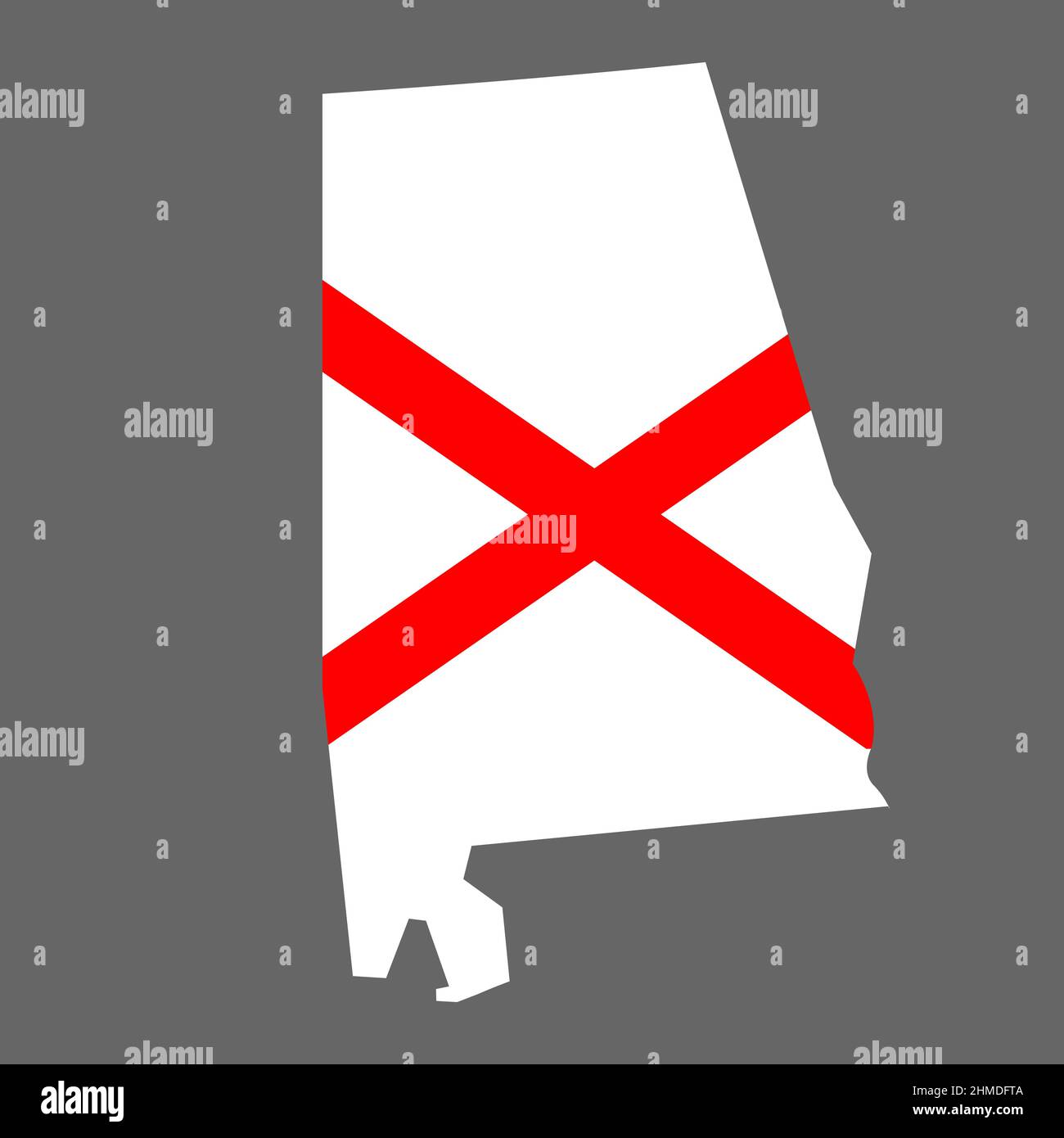 Vector map of Alabama. High detailed illustration. Country of the ...
