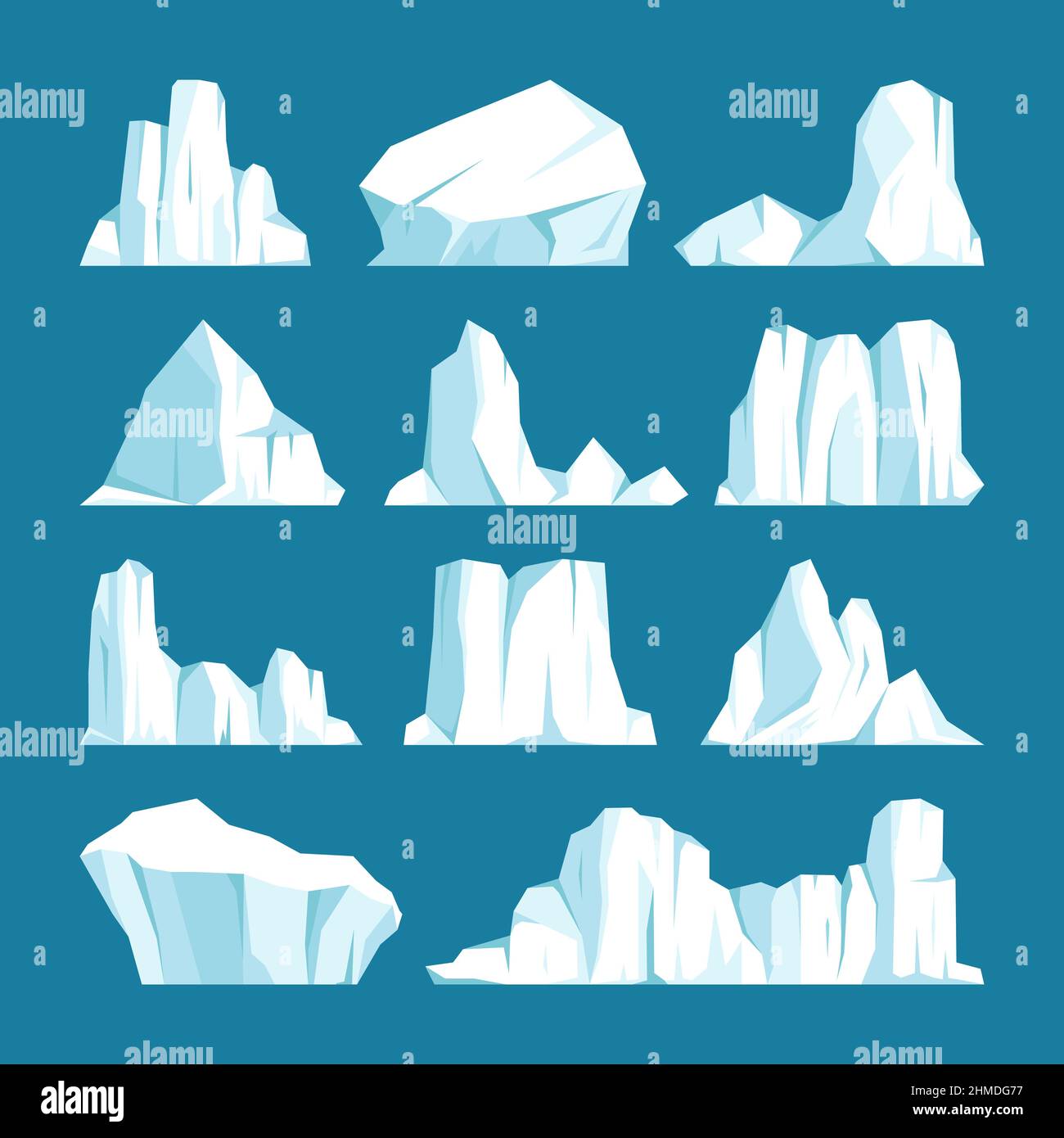 Block huge floating ice Stock Vector Images - Alamy