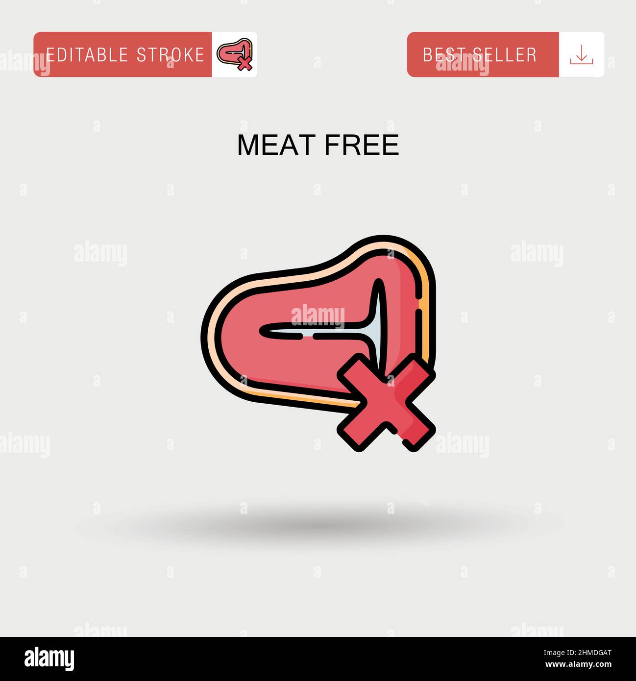 Meat free Simple vector icon Stock Vector Image & Art - Alamy