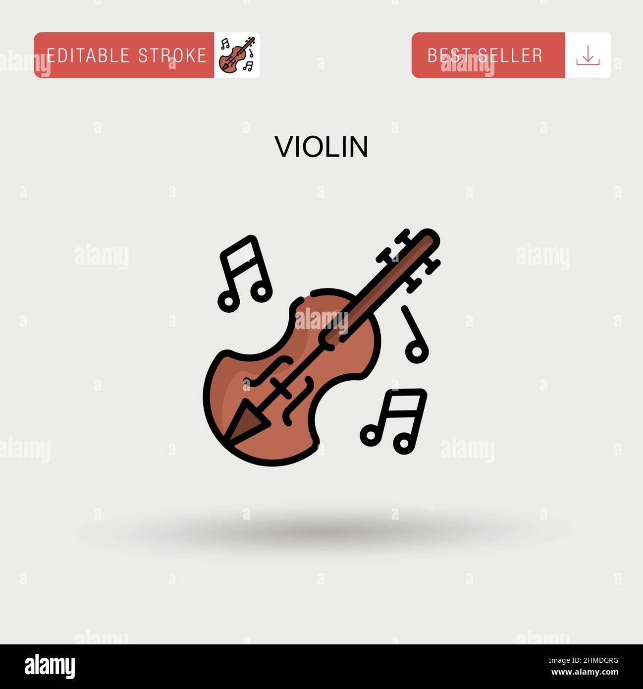 Violin Simple vector icon Stock Vector Image & Art - Alamy