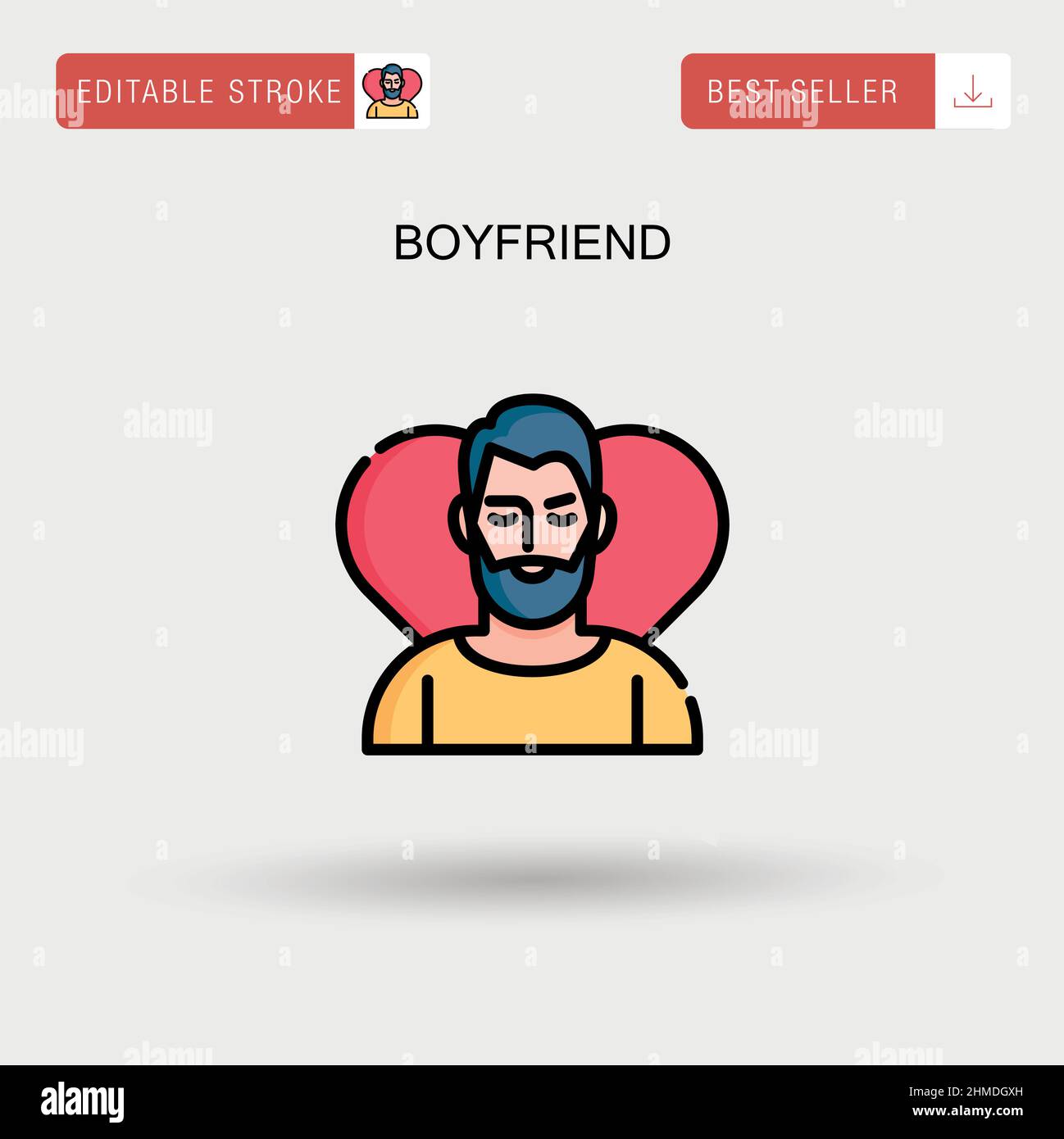 Boyfriend Simple vector icon Stock Vector Image & Art - Alamy