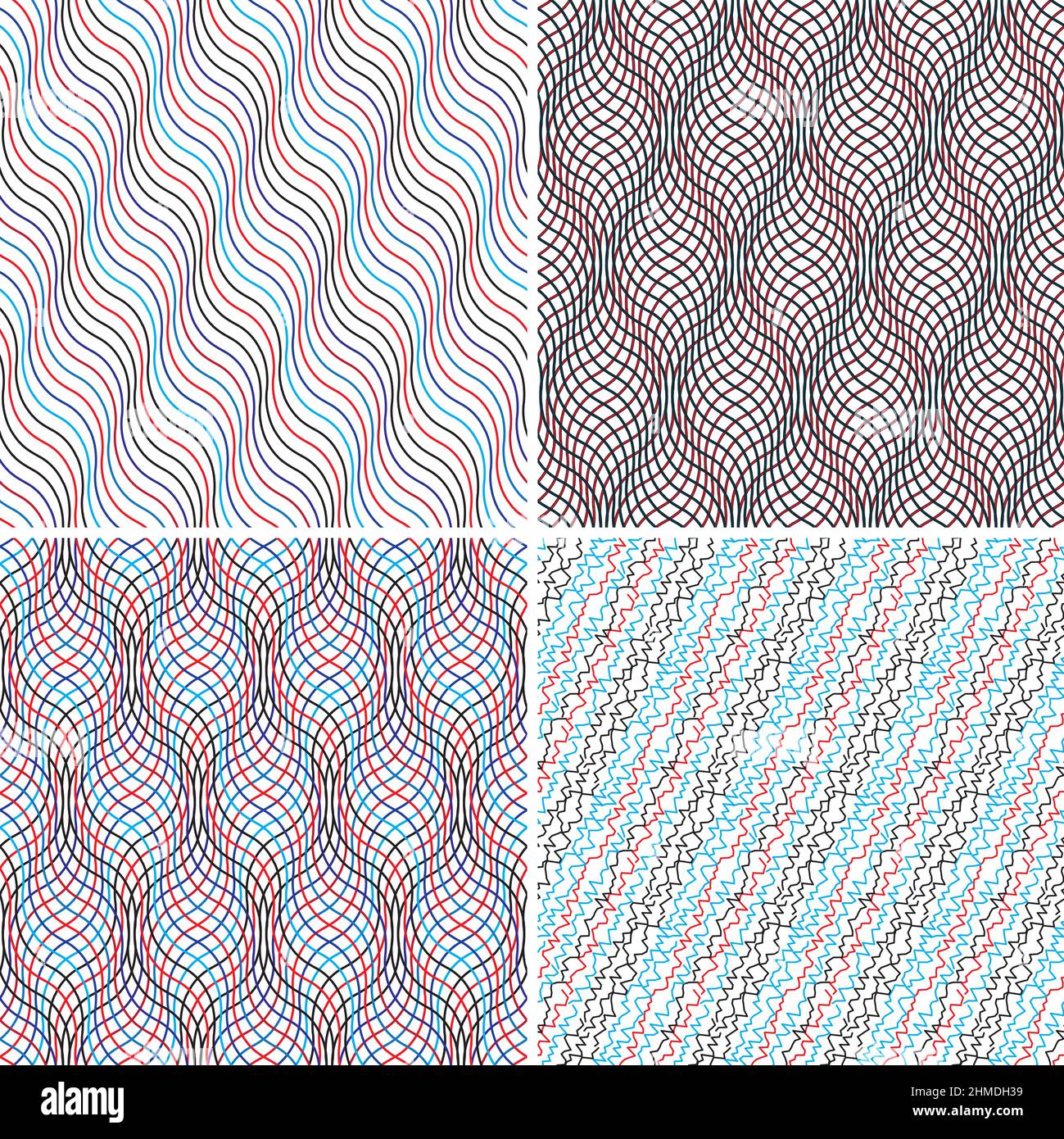 4 different vector patterns in the same package(eps). One pattern is ...