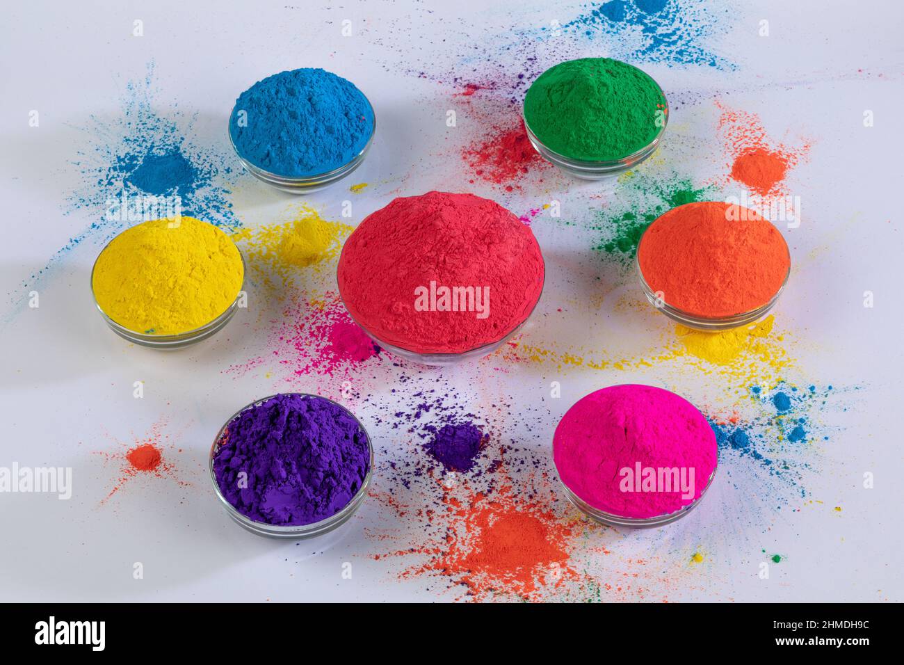 Dry Color powders for Holi Indian festival of colors Stock Photo - Alamy