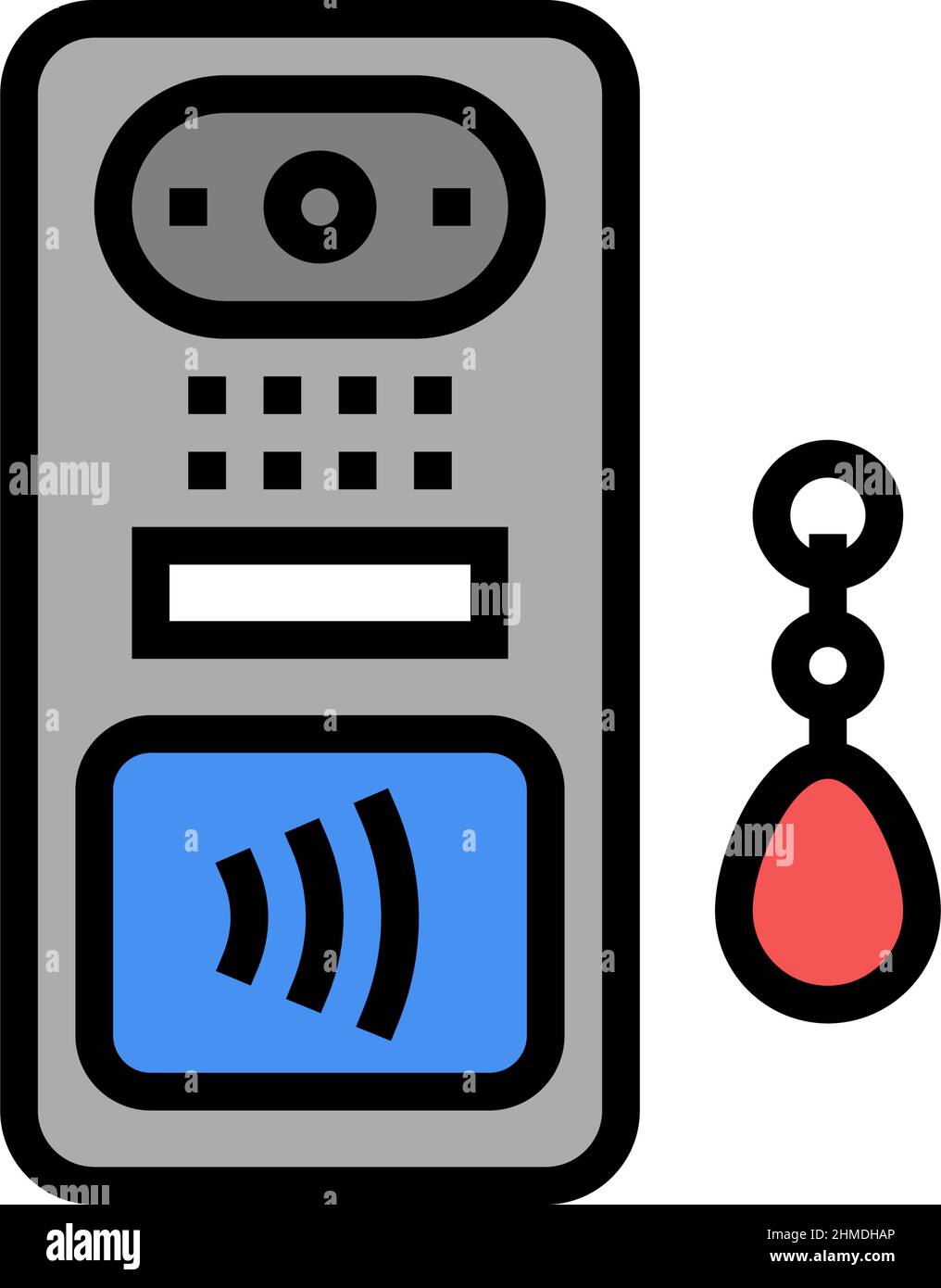 intercom contactless color icon vector illustration Stock Vector Image ...