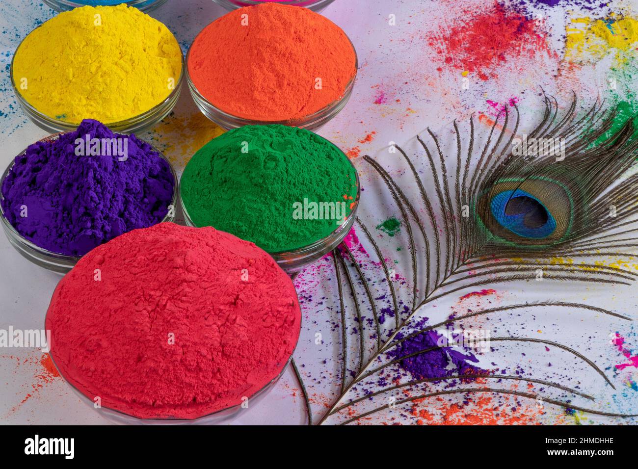 Dry Color powders for Holi Indian festival of colors Stock Photo - Alamy