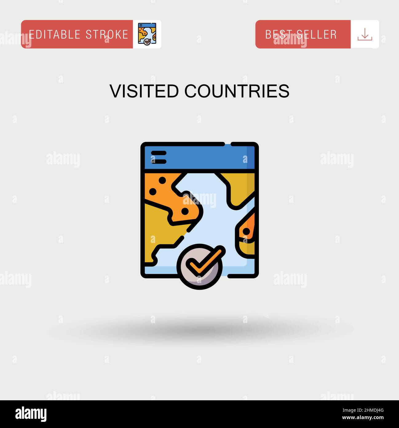 Countries visited Stock Vector Images - Alamy