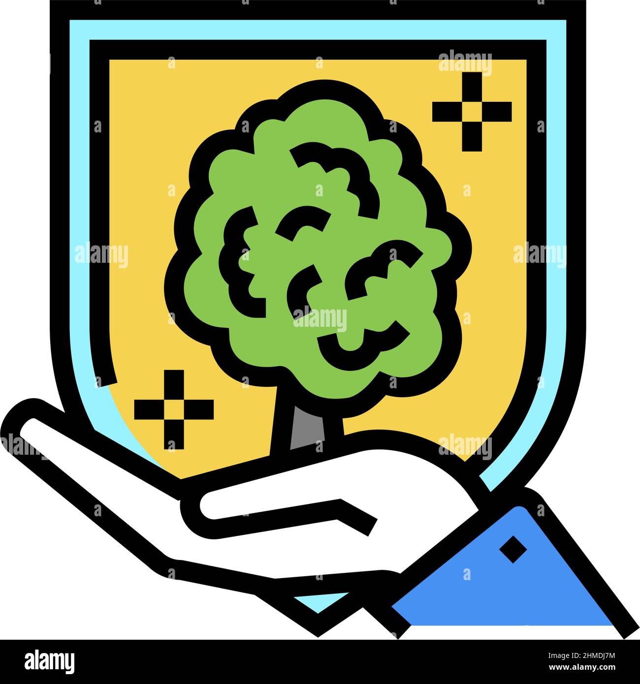 ecosystem protect color icon vector illustration Stock Vector Image ...