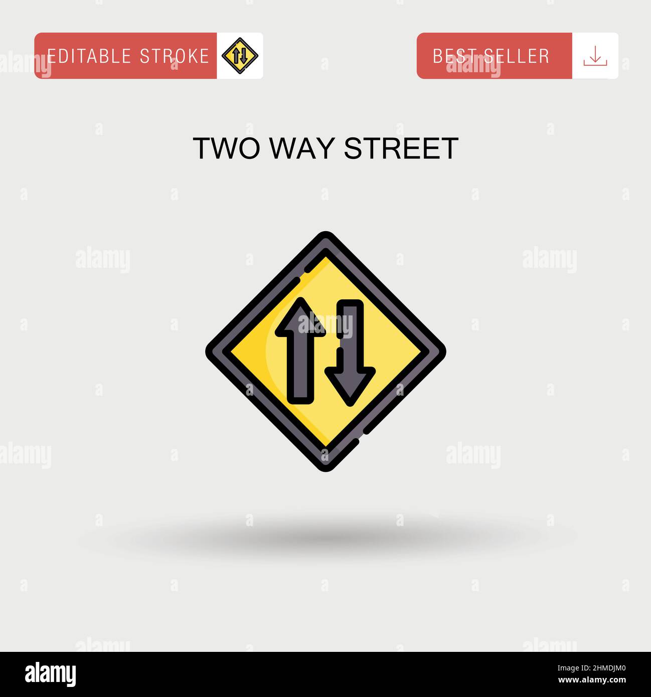 Two way road Stock Vector Images - Alamy