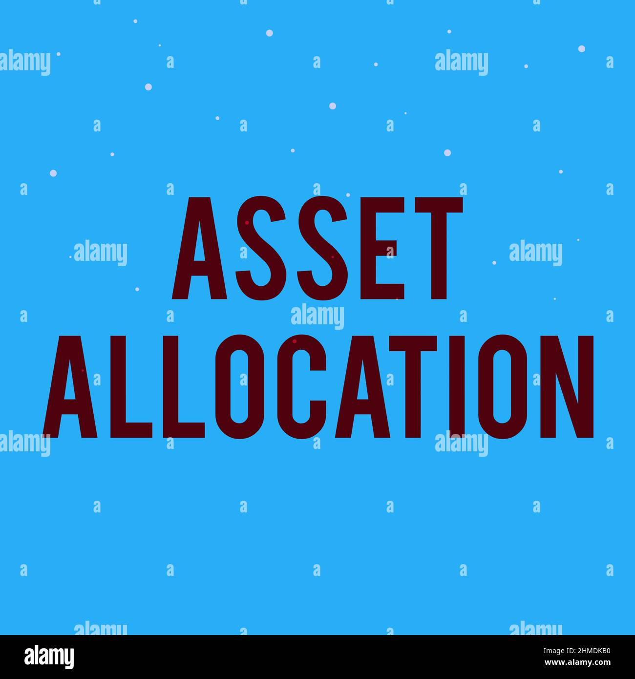 Sign displaying Asset Allocation. Word for proportion and ...