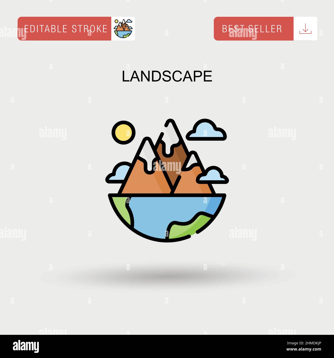 Landscape Simple vector icon Stock Vector Image & Art - Alamy