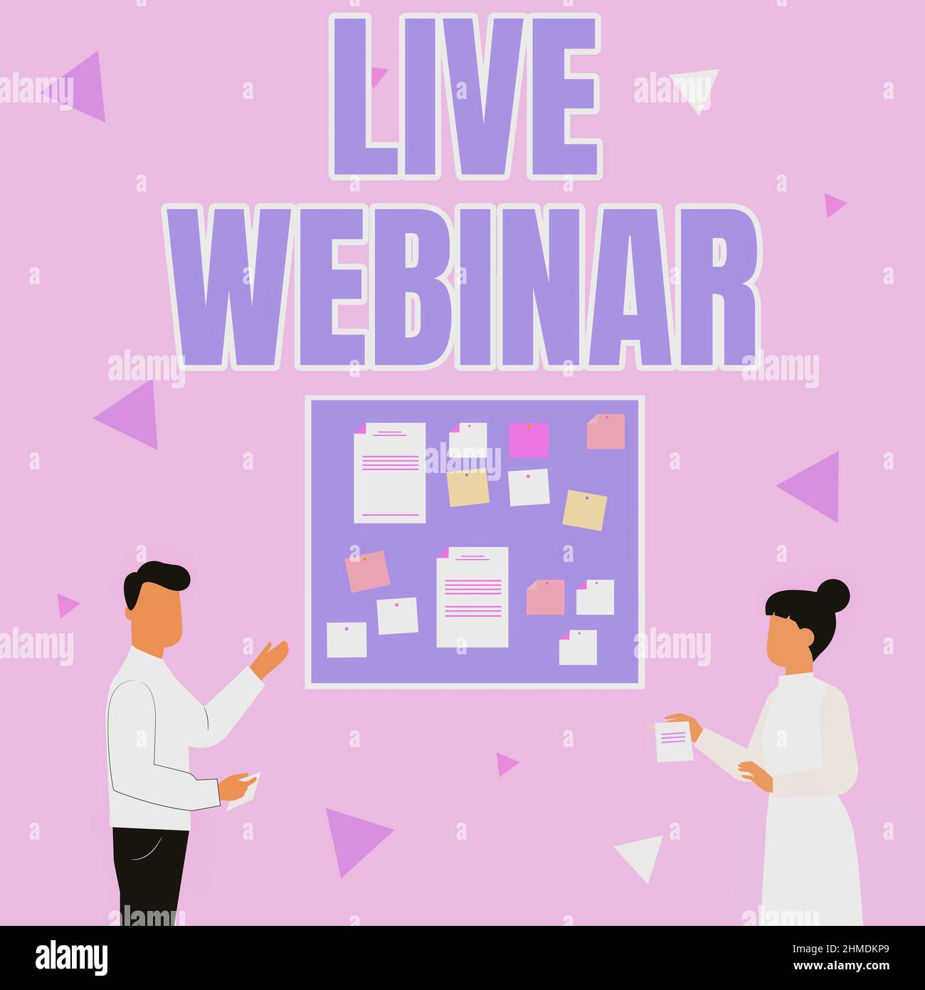Writing displaying text Live Webinar. Business idea presentation ...