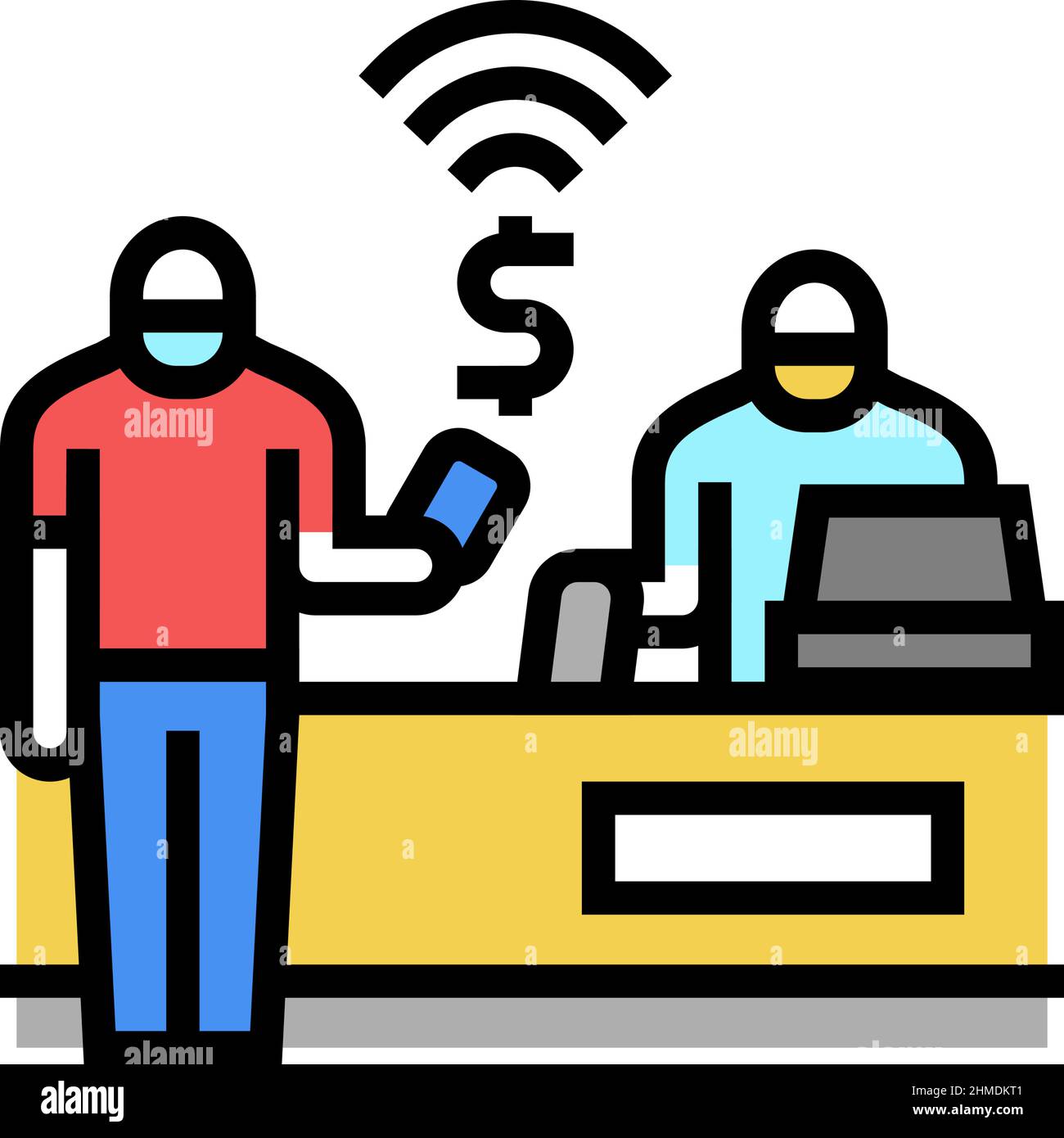 purchase contactless color icon vector illustration Stock Vector Image ...