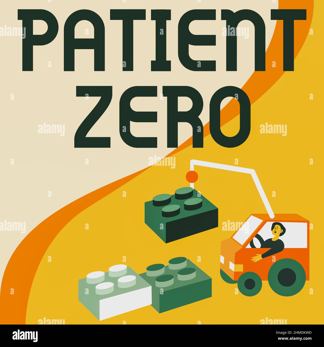 Text caption presenting Patient Zero. Business approach primary disease ...