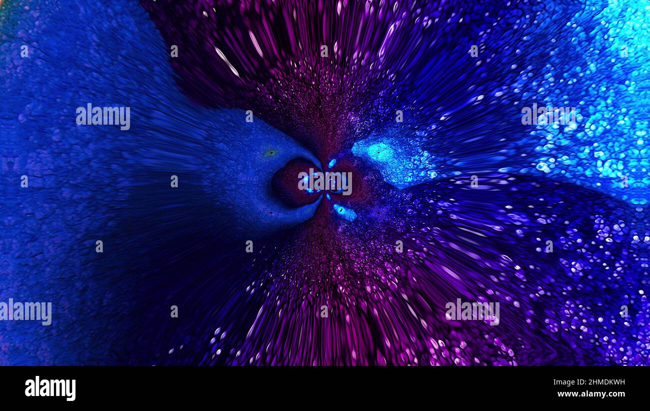 Bright tracery 3d render of futuristic abstract swirl. Diffuse digital ...