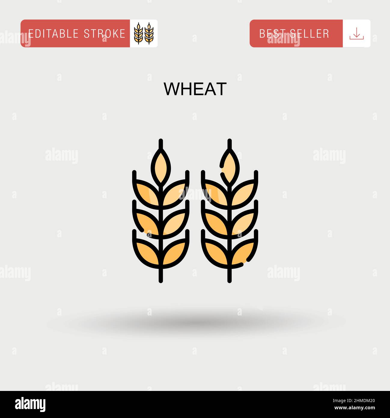 Wheat field sunny landscape closeup Stock Vector Images - Alamy