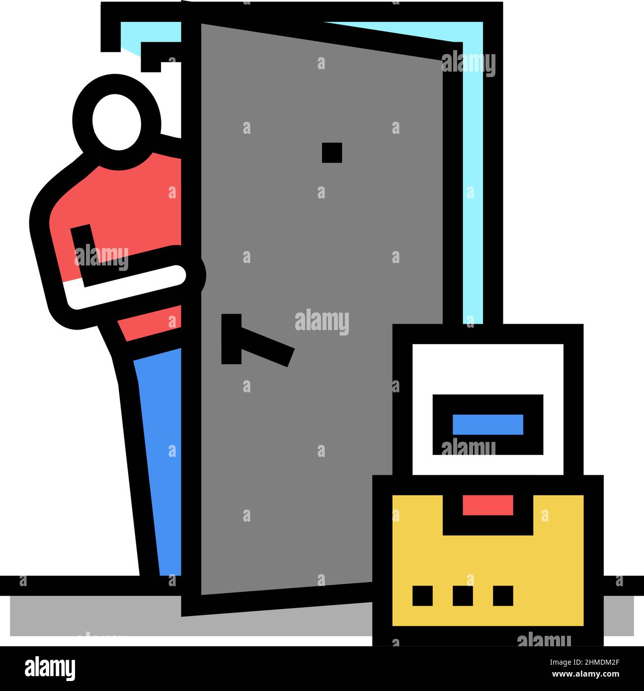 delivery contactless color icon vector illustration Stock Vector Image ...