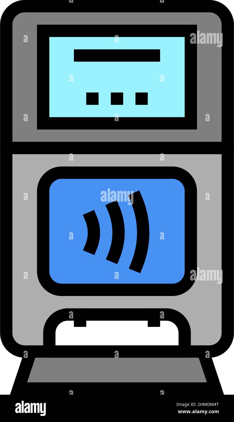Mobile pos terminal color icon hi-res stock photography and images - Alamy