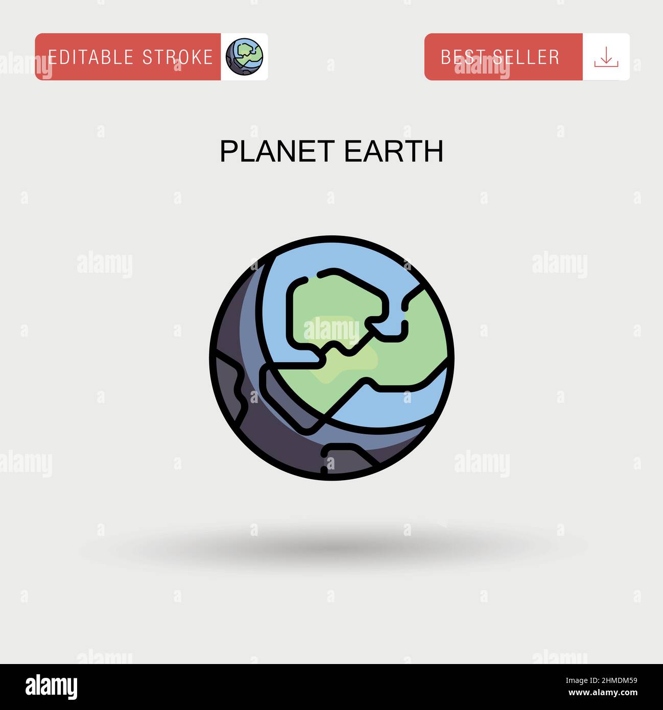 Planet earth Simple vector icon Stock Vector Image & Art - Alamy
