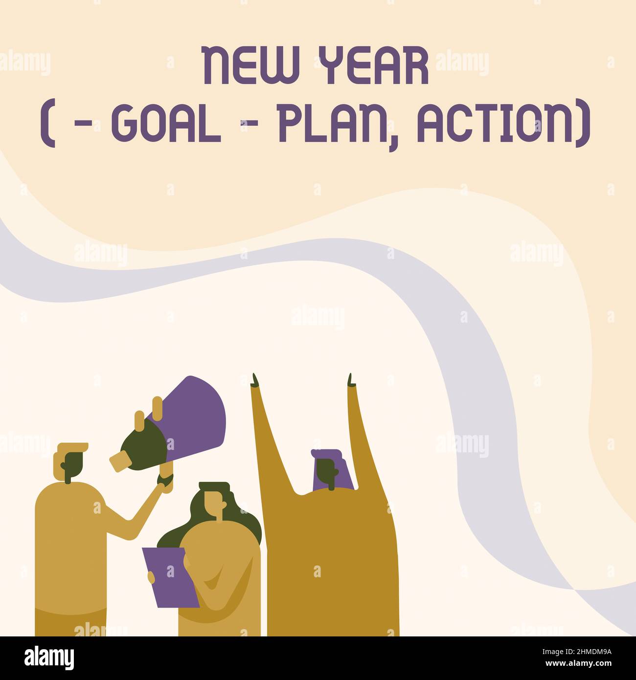 Text sign showing New Year Goal Plan, Action. Concept meaning Business ...