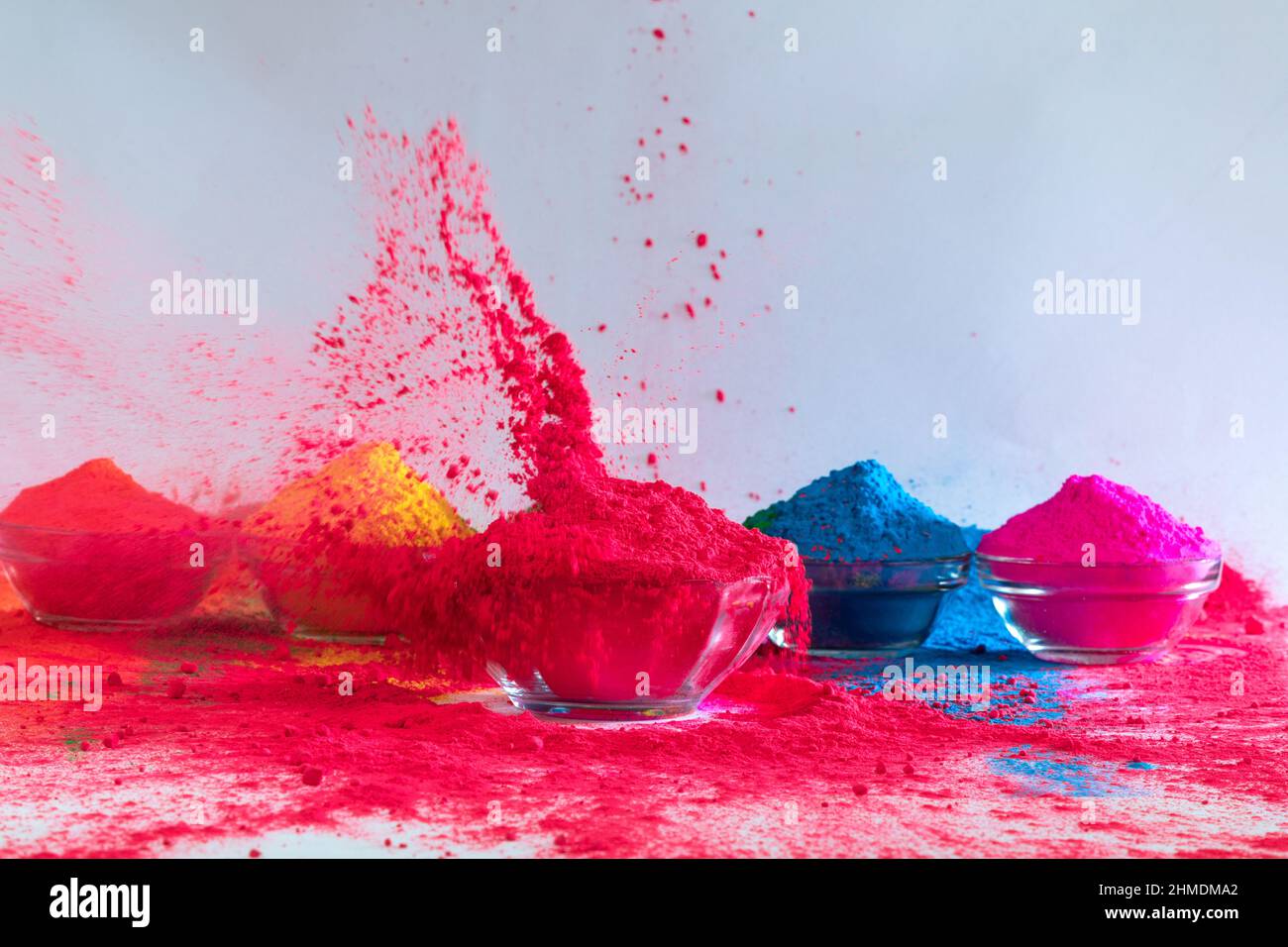 Dry Color powders for Holi Indian festival of colors Stock Photo - Alamy