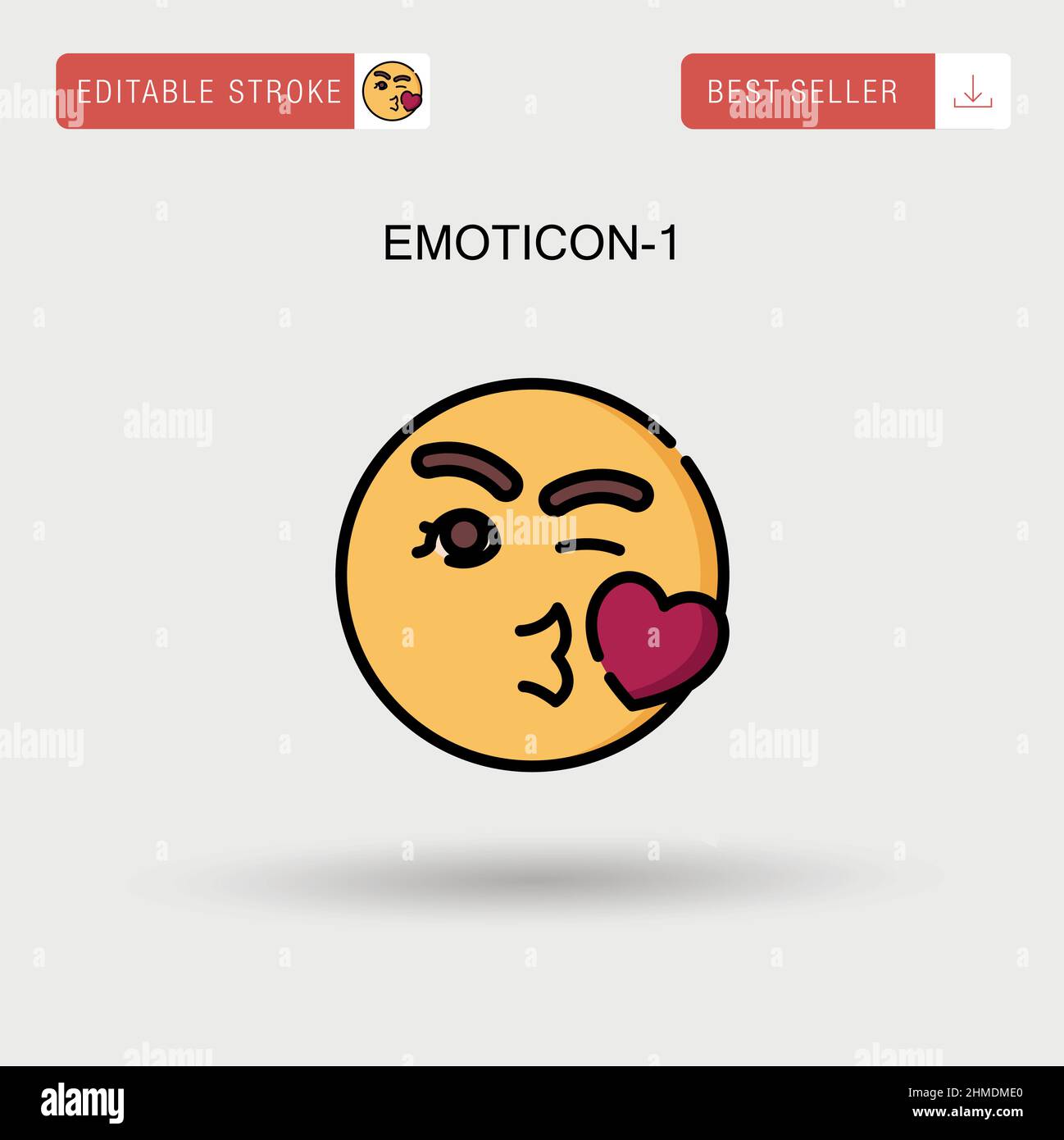 Emoticon-1 Simple vector icon Stock Vector Image & Art - Alamy