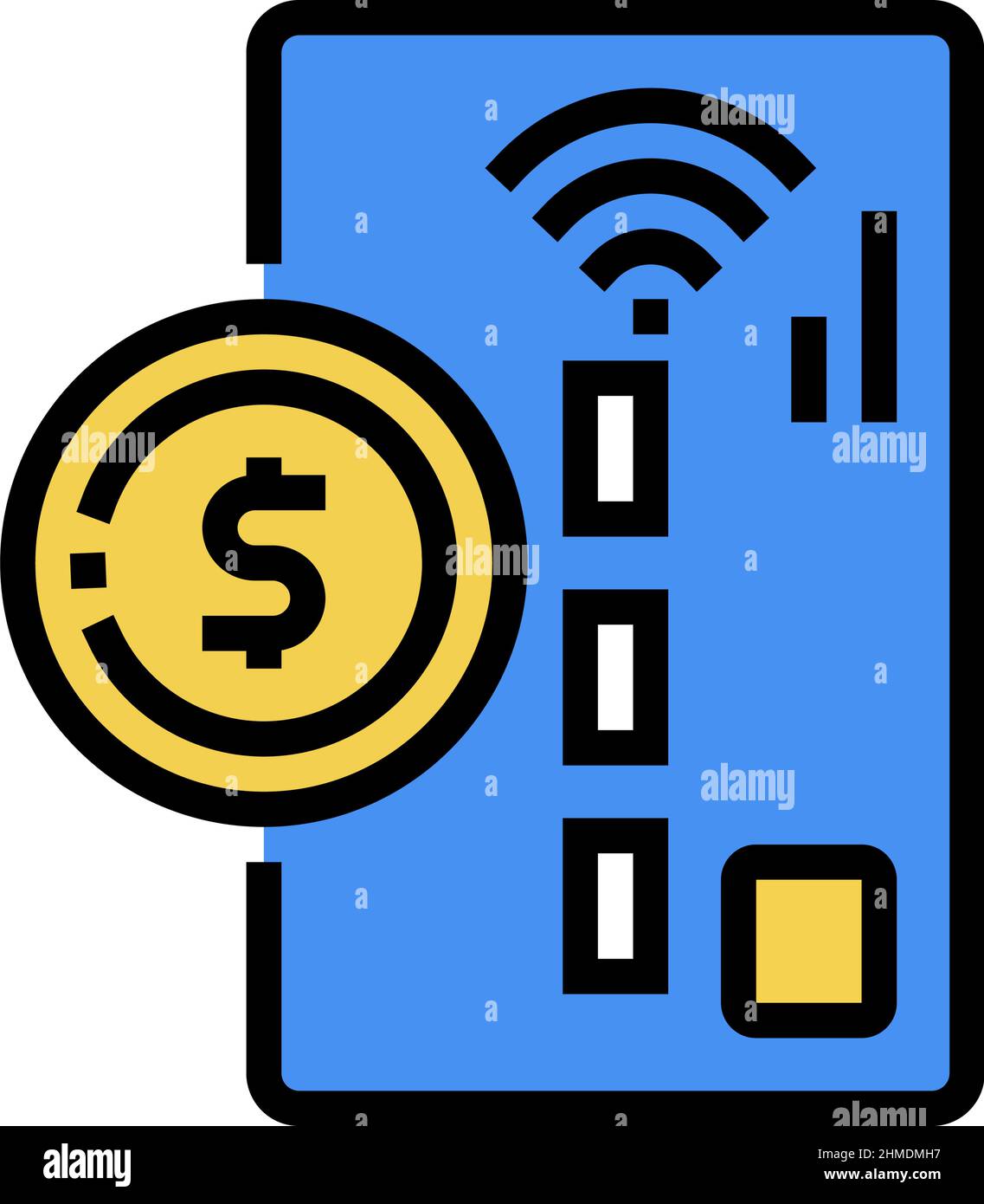 card contactless color icon vector illustration Stock Vector Image ...