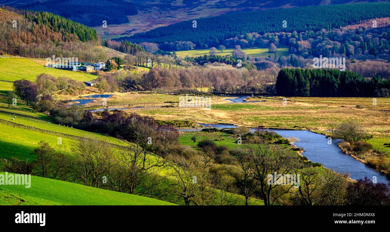 Landscape in the Tweed Valley, Scottish Borders Stock Photo - Alamy