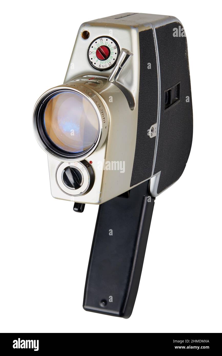 Vintage Camera super 8 isolated on white with clipping path Stock Photo ...