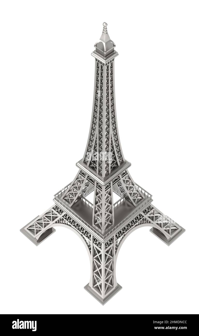 Eiffel Tower view 3d illustration rendering Stock Photo - Alamy