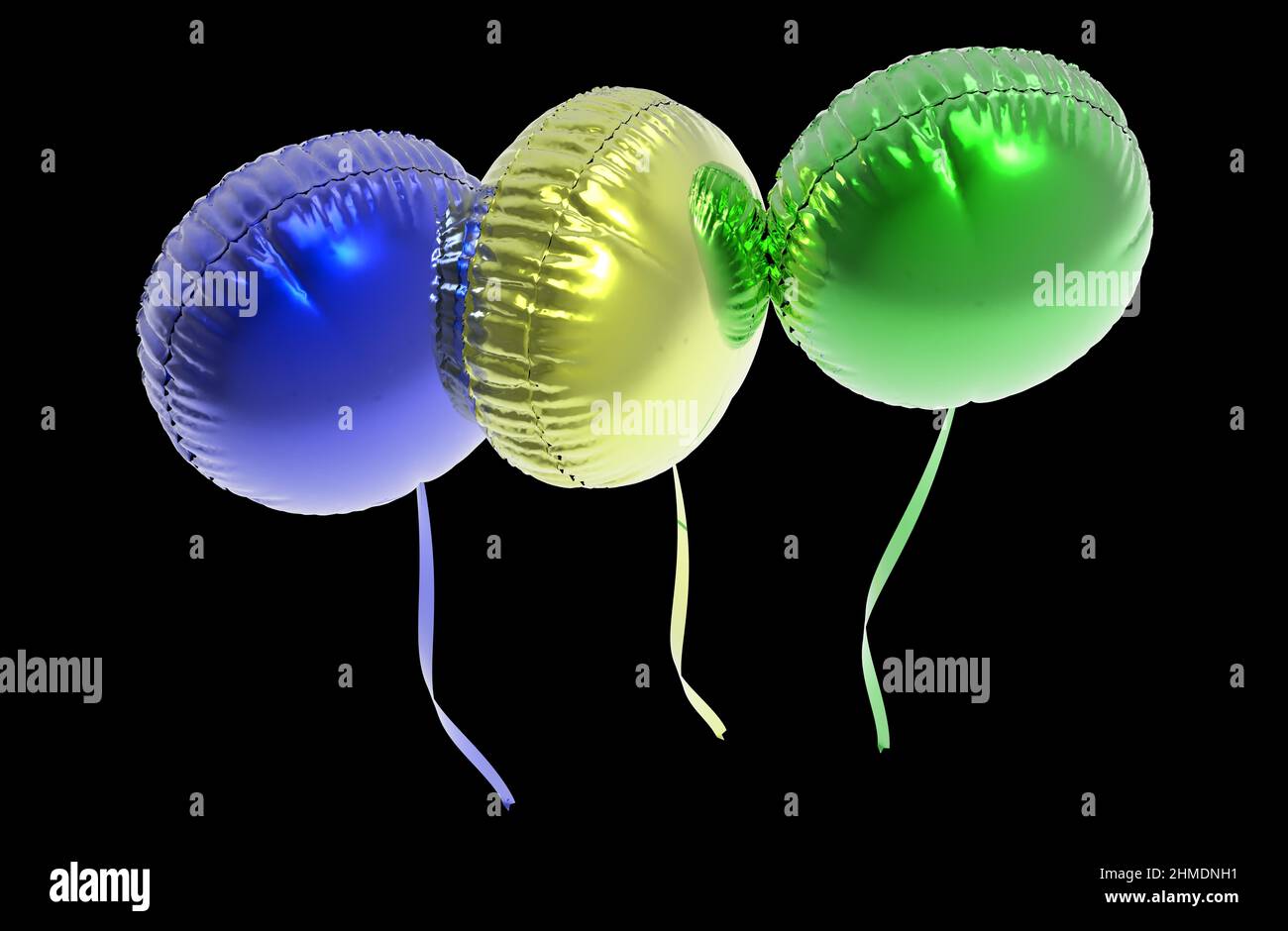 metal balloons isolated 3d illustration Stock Photo - Alamy